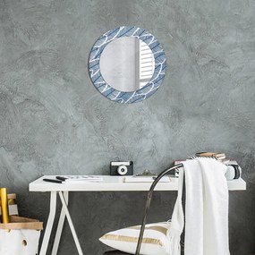 Kulaté dekorativní zrcadlo na zeď Listy fi 50 cm