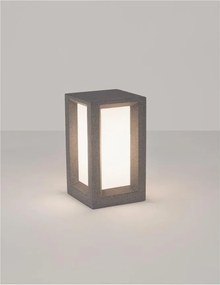 NV 9739351 Venkovní sloupkové svítidlo CASTRO šedý pískovec a akryl E27 1x12W bez žárovky 100-240V IP65 - NOVA LUCE