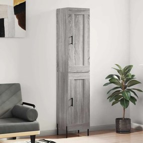 vidaXL Skříň highboard 34,5 x 34 x 180 cm kompozitní dřevo [3200461] Barva: šedá sonoma