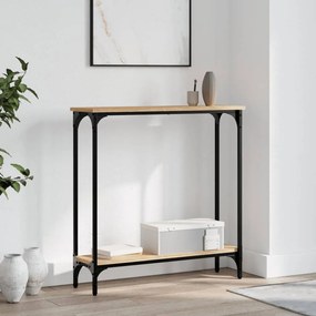 Konzolový stolek dub sonoma 75 x 22,5 x 75 cm kompozitní dřevo - Default Title
