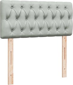 Osmanský rám postele s matrací světle šedá 80x200cm samet 3311807