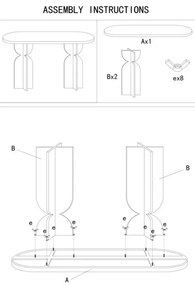 Designová konzole Takehiko 120 cm krémová