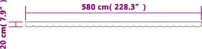 vidaXL Náhradní volán k markýze pruhy 580x20 cm [367797] Barva: Modro-bílá