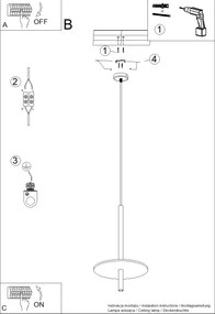 Závěsné svítidlo Feltro 1, 1x černé kovové stínítko, bl