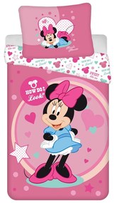 Dětské povlečení na jednolůžko z mikrovlákna 140x200 cm Minnie Sweet Like Me – Jerry Fabrics