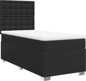 Box spring postel s matrací černá Single umělá kůže 3293052