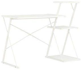 20287 vidaXL Psací stůl s poličkami bílý 116 x 50 x 93 cm