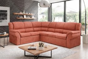 Rozkládací rohová sedačka ALEXIA DELUXE 270x220 levý roh růžová