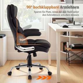Costway Ergonomická kancelářská židle s rozkládacími područkami a funkcí