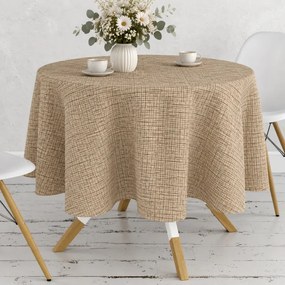 Ubrus PVC kulatý M-050H - Tkaná elegance (různé velikosti)