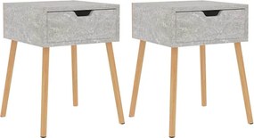 Noční stolky 2 ks betonově šedé 40x40x56 cm kompozitní dřevo 326804