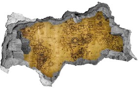 Wallmuralia Samolepící díra na stěnu Stará mapa světa 95x64 cm
