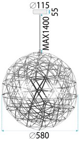 Toolight Toolight, LED stropní svítidlo APP1505-CP, zlatá, OSW-03680
