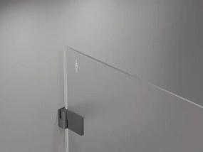 Mexen Lunar-B, výklopný sprchový kout levý 100 x 80 cm, 8mm čiré sklo, grafitový profil, 832-100-080-95-00-L