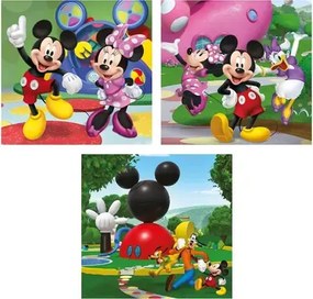CLEMENTONI Puzzle Mickeyho klubík / 3x 48 dílků / od 5 let