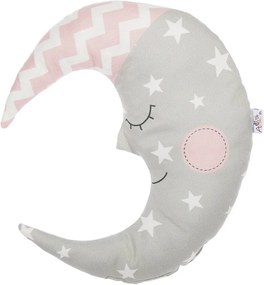 Šedý dětský polštářek s příměsí bavlny Apolena Pillow Toy Moon, 30 x 33 cm