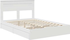 Postel s úložným prostorem Bílá 160 x 200 cm Kompozitní dřevo 3409898