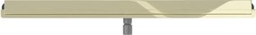 Mexen Flat nerezový sprchový žlab na zeď 120 cm vzor 2v1, zlatá, 1530120
