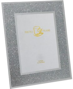Rámeček 25 cm silver Glitter Duo