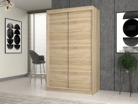 Šatní skříň IGA 120 dub sonoma s ozdobnou lištou