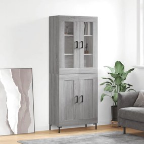 Skříň highboard šedá sonoma 69,5 x 34 x 180 cm kompozitní dřevo 3198343