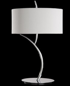 Mantra 1137 Eve stolní lampa španělského výrobce, 2x20W E27, chrom/stínítko ze smetanového textilu, 46cm