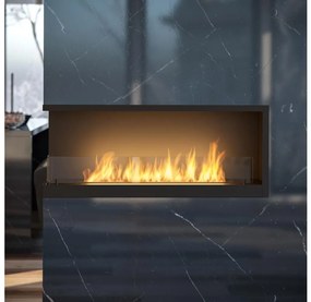 InFire - Rohový BIO krb 110x45 cm 3kW černá INSIDE L 1100V2
