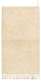 Ručně tkaný vlněný koberec BERBER MR4365 Beni Mrirt berber kosočtverce, béžový