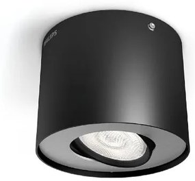 Philips myLiving - Bodové svítidlo, průměr 10 cm, 2700 K, 4,5 W, stmívatelné, černá 915004934901
