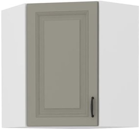 Kuchyňská skříňka Stilo 60x60 GN-72 1F (45°) korpus bílá, dvířka světle šedá CLAY