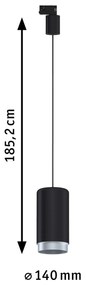 Paulmann 95404 Corus, černé závěsné svítidlo, 1x50W E27, výška 27,2cm