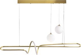 Toolight Toolight, LED stropní osvětlení 120cm, LHJ039-CP, zlatá matná, OSW-60024