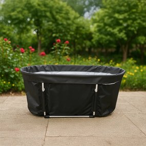 Přenosná skládací vana na otužování, černá, 290 l, HARTO