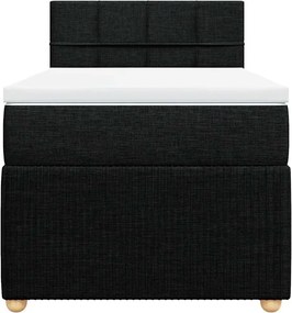 Box spring postel s matrací černá 90x200 cm textil 3289641