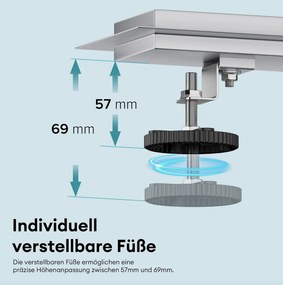 sprchový odtokový žlab DOPORRO se sifonem DB1 50-100cm