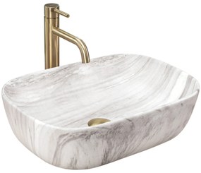 Rea Belinda Ash, umyvadlo na desku 460x330x135 cm, imitace kamene matná, REA-U3324
