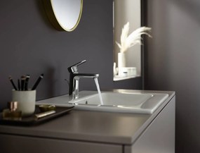 Hansgrohe Vernis Blend, umyvadlová baterie 100 s kovovou odtokovou soupravou s táhlem, EcoSmart, chromová, 71559000