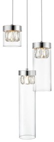 Designový lustr Gem 3 chrom