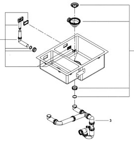 GROHE 31576SD1 - Kuchyňský dřez K700U 595 × 450 mm nerez