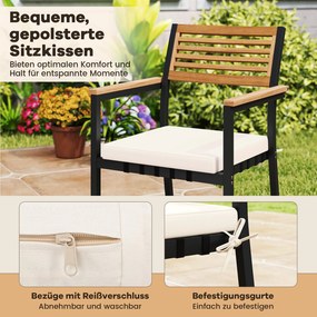 Costway 4-KUS. Set zahradního nábytku jídelní sestava z akáciového dřeva