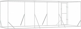 Venkovní psí kotec stříbrný 6 x 2 x 2 m pozinkovaná ocel 3190459