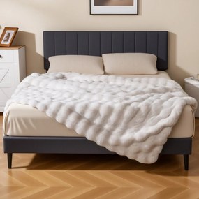 Costway Luxusní deka z umělé kožešiny Nadýchaná deka z plyšové – 178 × 203 cm