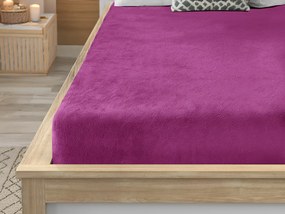 Prostěradlo mikroplyš 90x200 cm purpurové