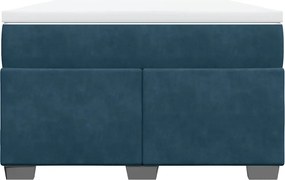 Box spring postel s matrací tmavě modrá 120x190 cm samet 3285273