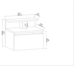Noční stolek NOVEN antracit
