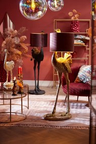 Bronzová antik stojací lampa pštros Ostrich bronze - 62*50*146 cm / E27