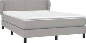 Box spring postel s matrací světle šedá 140 x 200 cm textil 3126085
