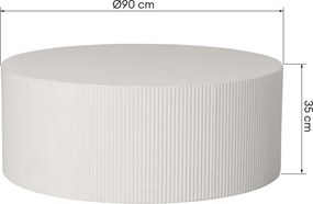 Konferenční stolek Ermanno 90 cm šedý/béžový
