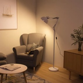 BRILAGI - Flexibilní stojací lampa TASKER 1xE27/60W/230V 157 cm bílá