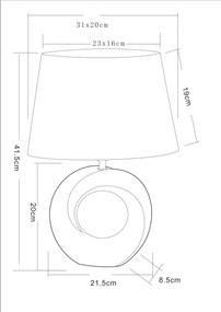Globo 21641T - Stolní lampa JEREMY 1xE27/40W/230V